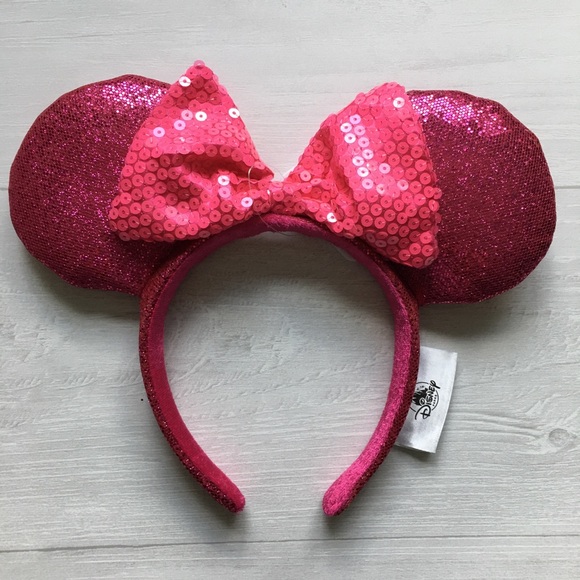 Disney | Accessories | Disney Hot Pink Ears | Poshmark